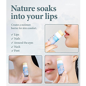 MONAGE Korea Vegan & Nourishing & Moisturizing Lip Care Made from 100% Natural Ingredients, Organic Moisturizer for Dry, Cracked Lips & Skin, Everyday Lip Balm, Daily, 0.38 Ounce