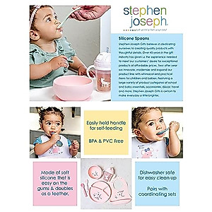 Stephen Joseph Silicone Baby Spoons, One size, Farm