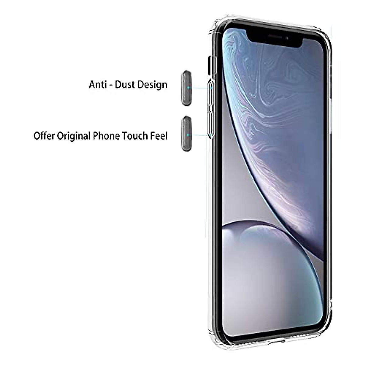 Migeec for iPhone XR Case Clear Soft Transparent Shockproof Protective Slim Thin Bumper Phone Cover for iPhone XR, 6.1 inch