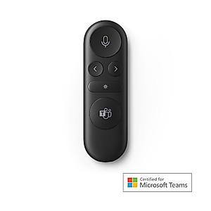 Microsoft Presenter+ (2022), Wireless and Bluetooth Presentation Clicker for PowerPoint, Advanced Built-in Features, Black Color