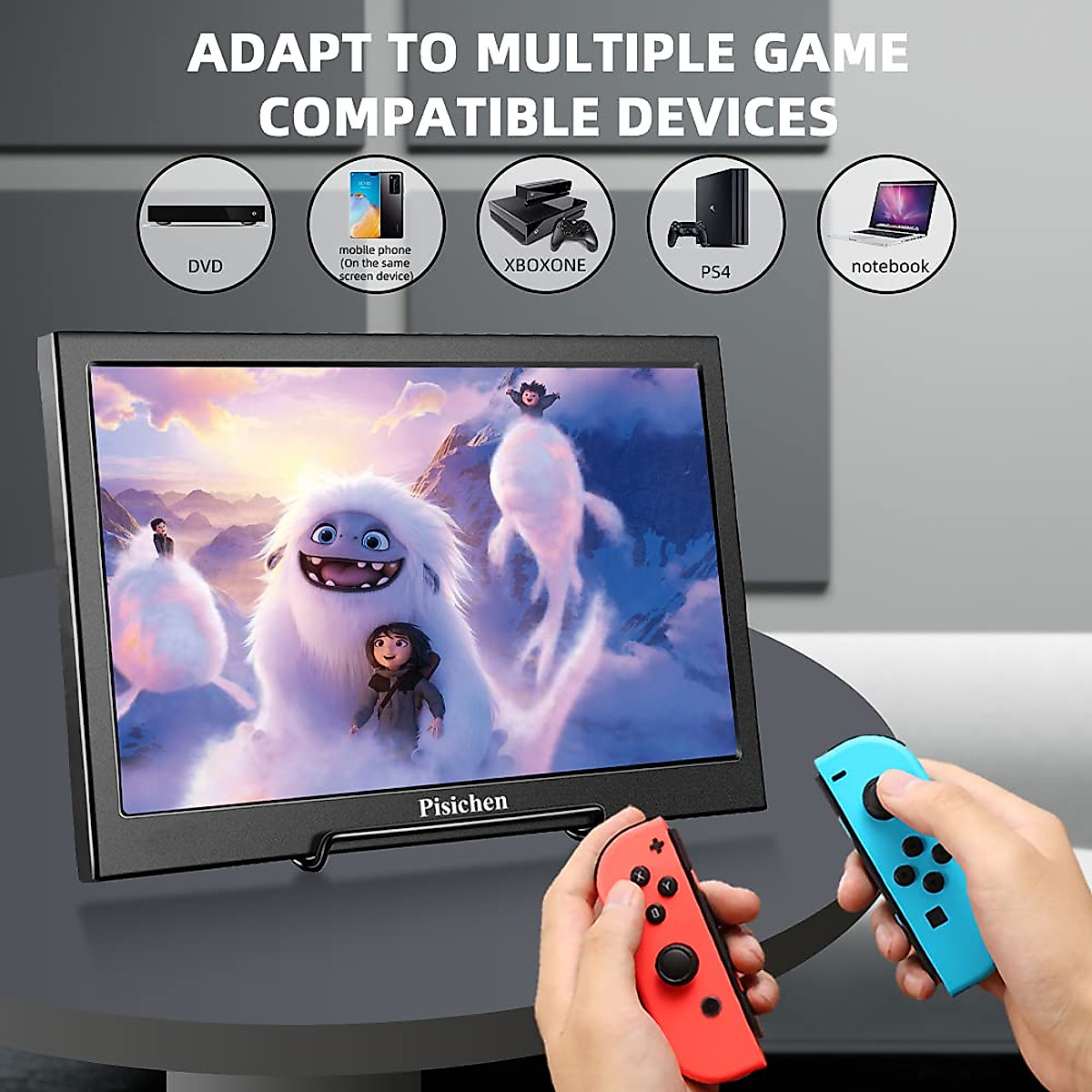 Pisichen 17.3 inch Portable Monitor, Full HD 1600x900 PC Monitor with USB HDMI Input, Compatible with Laptop,PC,PS4, PS3, Xbox Ones, Ras Pi