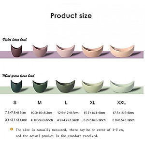 Salad Bowl Set, Ceramic Bowls Set, 5Pcs/Set Creative Lotus Fruit Salad Cereal Bowl, Home Decorative Bowl, Porcelain Bowls for Kitchen, Microwave Safe Bowl for Desserts Candy (Purple)