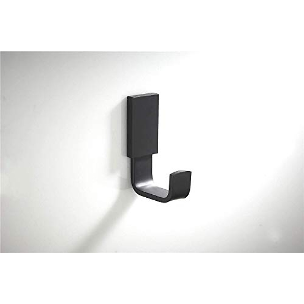 Flybath Coat Hook Brass Robe Towel Hooks Contemporary Style Matte Black Finish Wall Mounted - 6 Pack