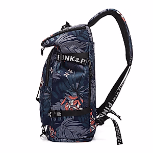 Kalesi Floral Gym Duffle Bag Backpack 4 ways for Women Waterproof with Shoes Compartment for travel Sport Hiking laptop College Lightweight