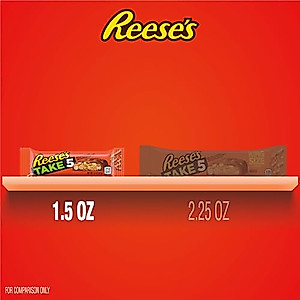 REESE'S TAKE 5 Pretzel, Peanut and Chocolate Candy Bars, 1.5 oz (18 Count)