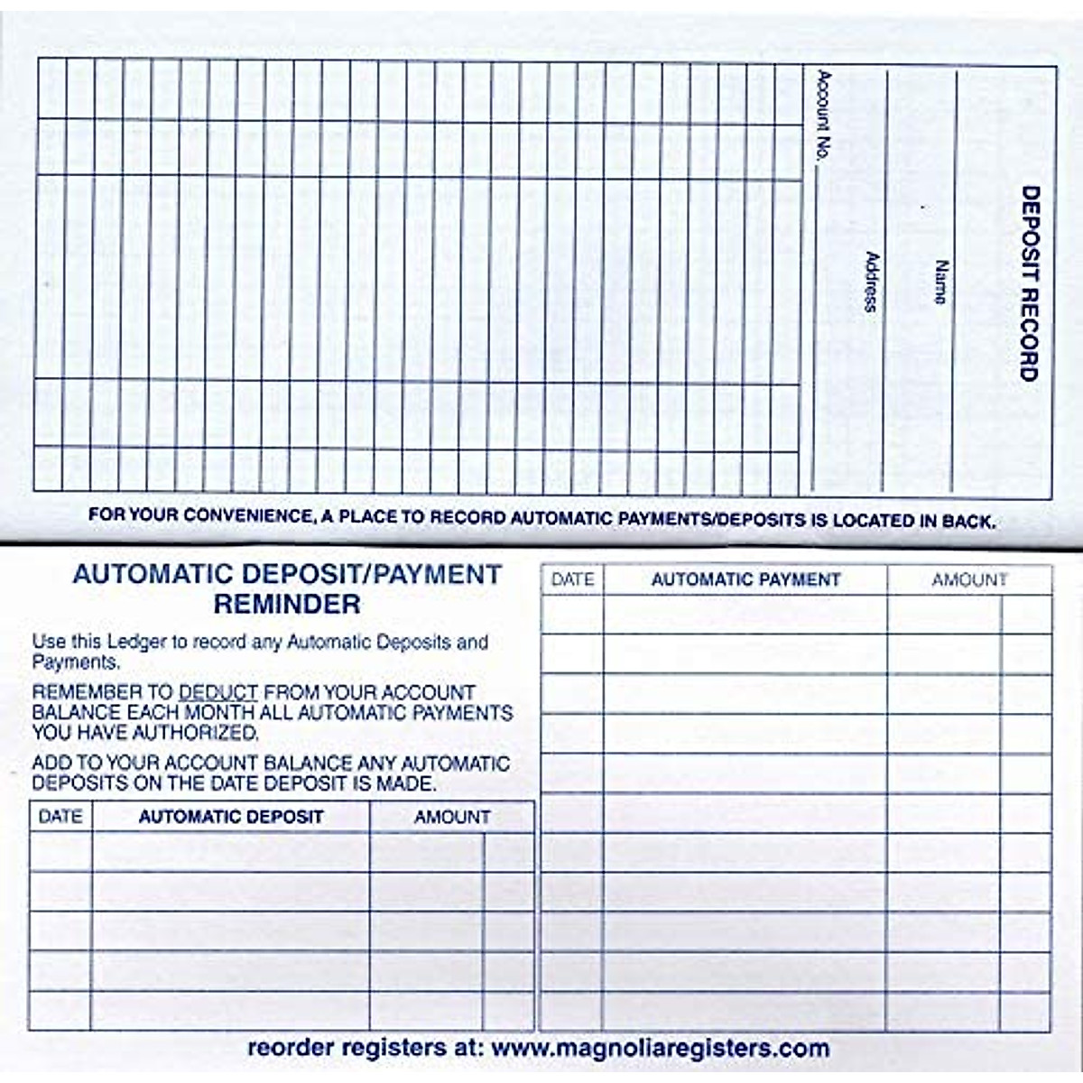 Checkbook Registers, 23-24-25 Calendars, for Personal Checkbook, Transactions Ledgers, Pack of 10