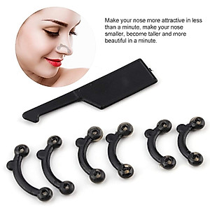 Voluxe 3 Pairs Invisible Nose Shaper Clip,Pain-Free Nose Up Lifting Device Beauty Enhancer Portable Soft For Women Men(Black)