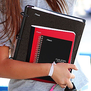 Five Star Personal Spiral Notebook, 1 Subject, College Ruled Paper, 7" x 4-3/8", Small Size, 100 Sheets, Black (73969)