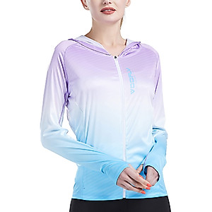 Sun Shirts for Women Long Sleeve UV Protection Fall Hiking Shirt Fishing Apparel Purple L