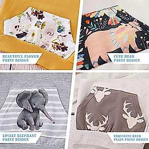 CETEPY Baby Girl Clothes Outfits Newborn Infant Long Sleeve Hoodie + Pants + Headbands White Flower 6-12 Months/80cm