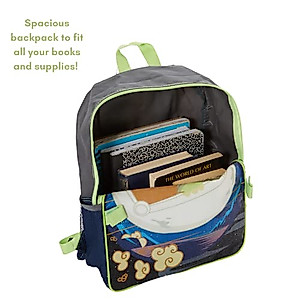 RALME Star Wars Mandalorian Baby Yoda Backpack with Lunch Box Set for Boys and Girls, Value Bundle