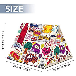 Y-DSIWX Guinea Pig House Bed, Rabbit Large Hideout, Small Animals Nest Hamster Cage Habitats UK London Cartoon Element