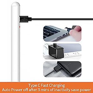 Stylus Pen for iPad with Palm Rejection Stylus Pencil Compatible with iPad Pro 12'3/4/5 Gen and iPad Pro 11'',iPad Mini 6th Gen, iPad Air 3/4/5, iPad Mini 5/6th, iPad 6/7/8th Gen