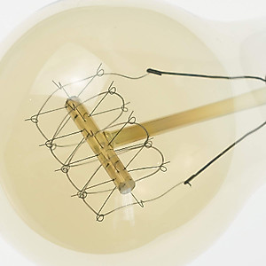 Jslinter 6-Pack Edison Light Bulb 60 Watt, Dimmable A19 Antique Vintage Old Fashioned E26 Incandescent Light Bulbs, Amber Warm White