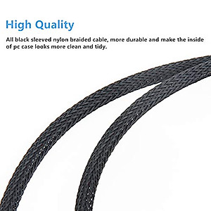 RFAdapter Fan Splitter, 3 Pack 4 Pin / 3 Pin PWM Fan Splitter Cable 2 Way Sleeved Braided Extension Power Cable 1 to 2 Converter for PC Matherboard, Desktop Computer CPU Fan 10.6 inches