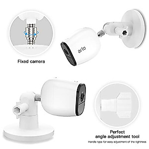 Camera 1/4‘’ Magnetic Wall Mount for Arlo Pro 3 Pro 4 Arlo Ultra Wyze Cam Outdoor Camera Arlo pro 2 eufyCam Ring Cam,No Tools Directly Attached to Steel or Other Magnetic Surfaces,White