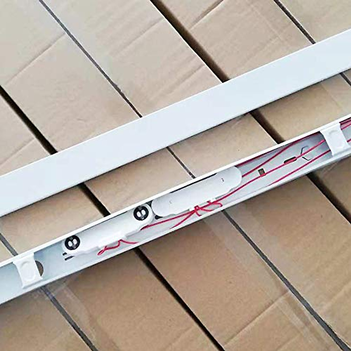 Bulb / Lamp T8 LED Store Commercial No Reflector Light Fixture *Includes 2 Bulbs (Clear Lens Bulb)