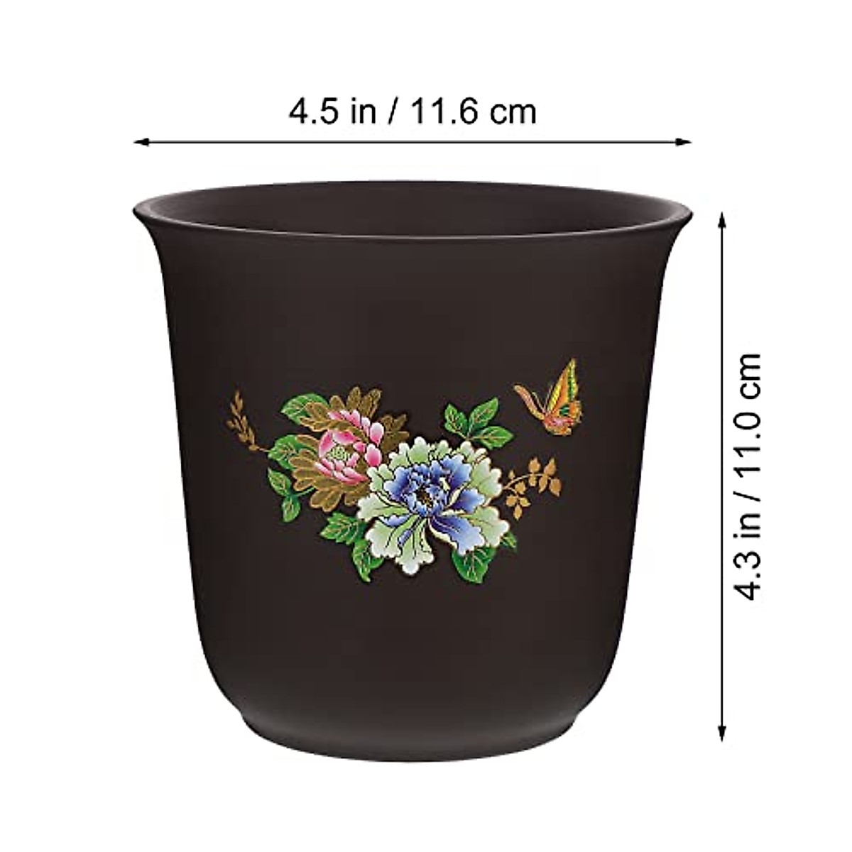 Veemoon Zisha Flower Pot Bonsai Planter: Chinese Purple Clay Plant Pot Succulent Cactus Planter Container for Home Office Desk Shelf Decor Style 1