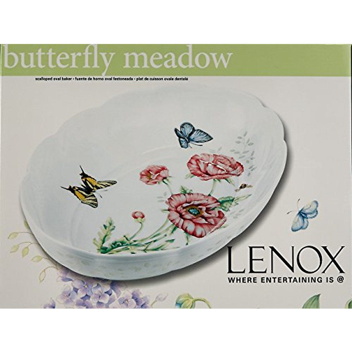Lenox 6084024 Butterfly Meadow Oval Baker