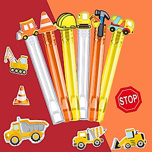 48 Pack Construction Mini Bubble for Boys and Girls- Construction Theme Birthday Party Supplies Favor-Dump Truck Party Decoration Kit (Contains Liquid