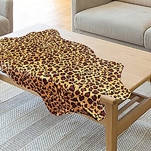 Leopard Rug Cute Cheetah Print Rug Area Rug Nice Western Decor for Living Room Bedroom Non-Slip (43 inches x 29 inches) (MC001 - LP01)