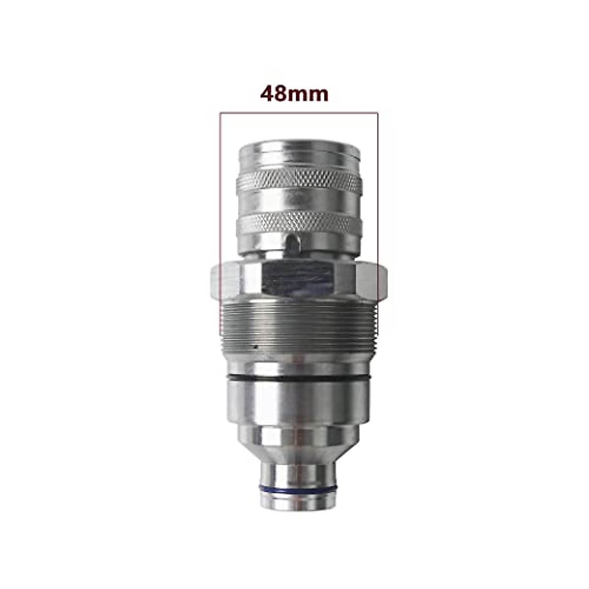 MIKODA 7246802 AT406475 Hydraulic Female Flat Face Quick Coupler Skid Steer Φ48mm Thread, Compatible with Bobcat John Deere Skid Steer Loader 318E 319E 320E 323E 326E 328E 329E 332E