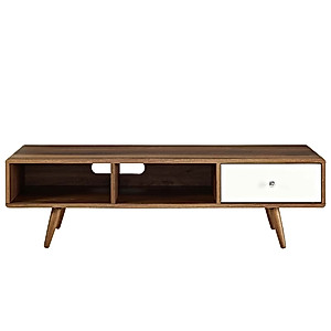 Modway Transmit, 55" TV Stand, Walnut White