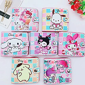 Anime Wallet Cute Wallet for Women Girls Leather Wallet Purse Cartoon Wallet Anime Merch (ge-Kuro Wallet)¡­