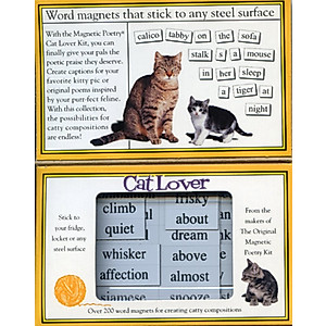 Magnetic Poetry - Cat Lover Kit - Words for Refrigerator - Write Poems and Letters on the Fridge - Made in the USA