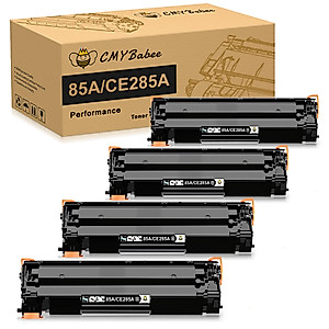 CMYBabee Compatible Toner Cartridges Replacement for HP 85A CE285A P1102W Toner for HP P1102W P1109W P1102 M1212NF M1217NFW P1006 P1005 P1505 Ink Printer (Black, 4-Packs)
