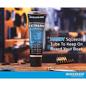 Quicksilver 8M0071838 High Performance Multi-Purpose Extreme NLGI 2 Marine Grease - 8 Oz. Tube