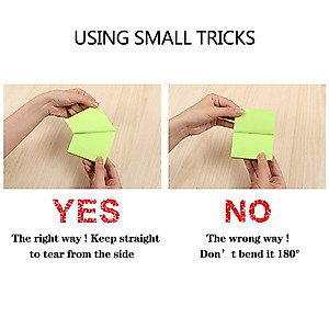 Sticky Notes 6 Bright Color 6 Pads Self-Stick Notes 3 in x 3 in, 100 Sheets/Pad