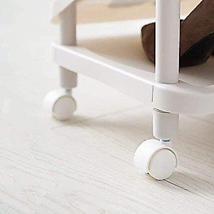 Multi-Layer Rolling Wheel Cart Shoe Rack 9-Layer Two-Way for Kitchen Home Office Craft Garage Salon Shoe Cabinet（ 90x36cm ） Ventilated