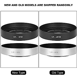 GOSHYDA Camera Lens Hood,Beautiful Appearance Hollow, Metal Compact Detachable, 52mm, with Centre Pinch Lens Cap, for Fuji X10/X20/X30(Black)