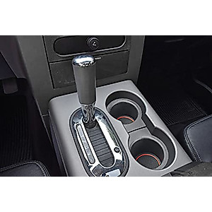 AOTEMILK TPE Console Cup Holder Inserts Replacement for Ford F150 2004-2008 with Flow Through Console Drink Bottle Hold for 2003-2006 Ford Expedition & Lincoln Navigator