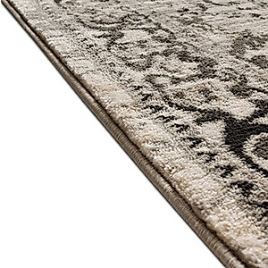 Well Woven Amba Sultana Traditional Distressed Oriental Grey Area Rug 7'10" x 9'10"