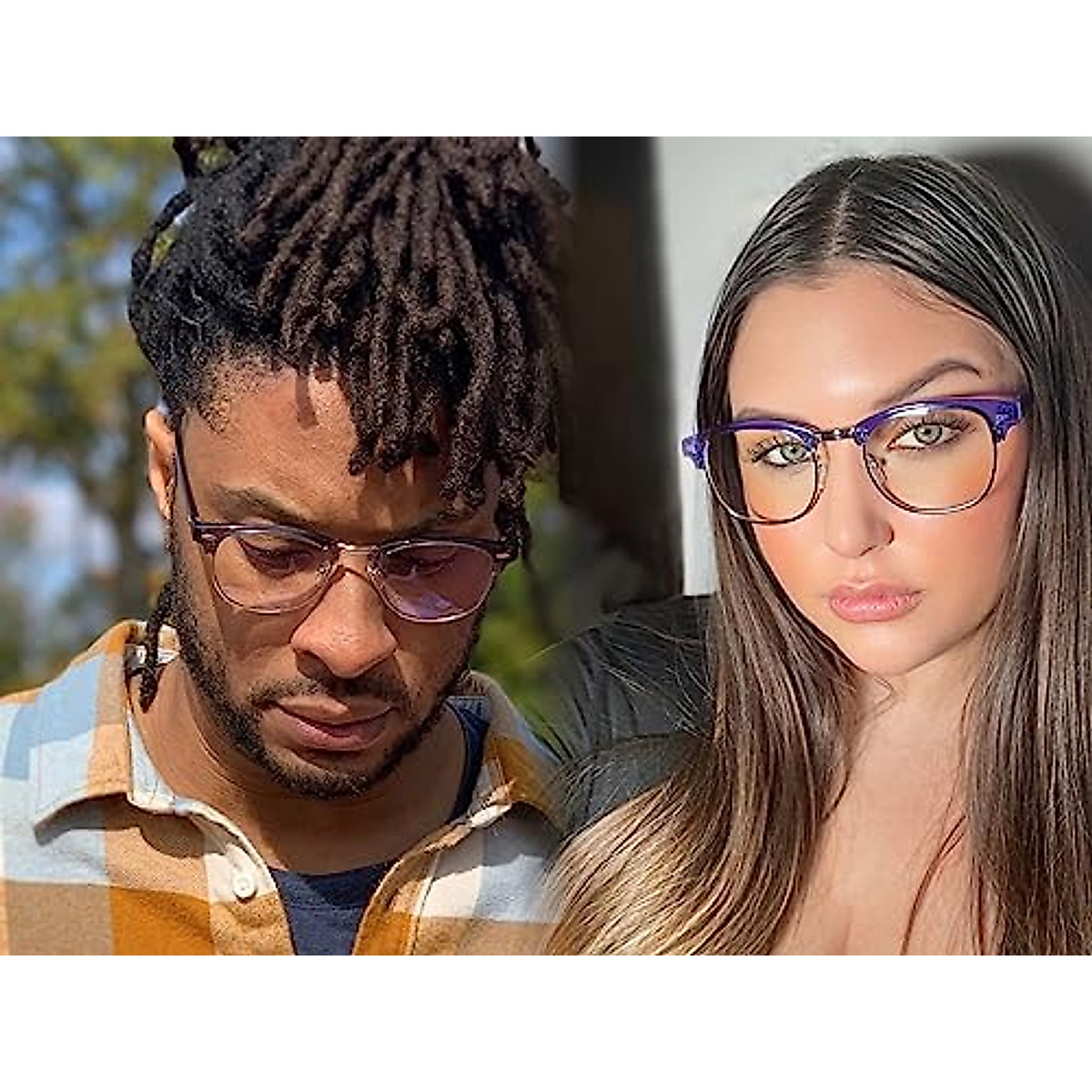 VISOONE Lightweight Blue Light Blocking Glasses Square with Anti Computer Glare for Gaming Men and Women MONTANA