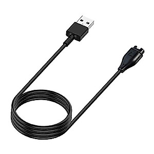 Kissmart Replacement Charger for Garmin Vivoactive 4, Charging Cable Cord Plus a White Silicone Charger Port Protector Anti Dust Plug for Garmin Vivoactive 4 4S Smartwatch (2 Pack)