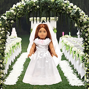 BARWA Doll Clothes Wedding Dresses for American 18 inch Dolls