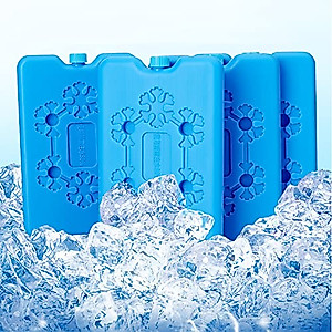 6 Pack Blue Ice Packs for Lunch Box ，Original Cool Pack， Slim & Long-Lasting Ice Pack for your Lunch or Cooler Bag