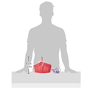 Delton Products Children's Tin Tea Set with Pink Daisies