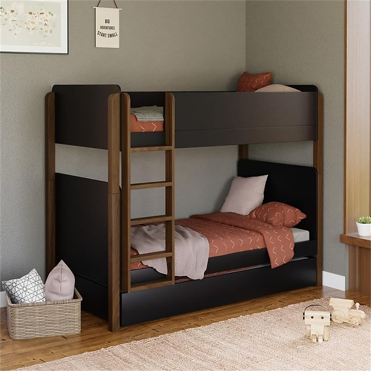 Babyletto Universal Twin Storage Trundle Bed in Black