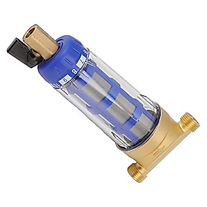 Oumefar Whole House Water Filter, Cyclonic Sedimentation Water Filter Durable Easy To Install G1/2in High Accuracy for Washer Kitchen