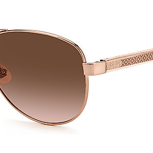 Kate Spade New York Women's Fara/S Pilot Sunglasses, Red Gold/Brown Pink Gradient, 57mm, 12mm