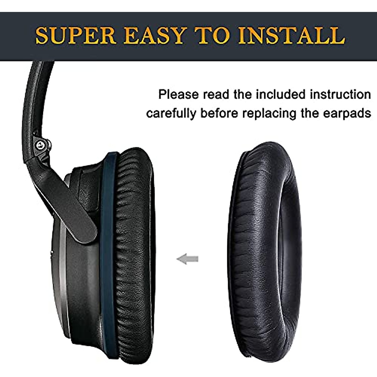 Professional Earpads Cushions for Bose Headphones, Replacement Ear Pads for Bose QuietComfort 15 QC15 QC25 QC2 QC35/Ae2 Ae2i Ae2w/SoundTrue & SoundLink Around-Ear Series