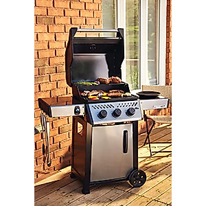Napoleon Freestyle 365 Propane Gas BBQ Grill - F365DPGT - Barbecue Gas Cart, With 3 Burners, Folding Side Shelves, Instant Failsafe Ignition, Porcelain Coated Cast Iron Cooking Grids