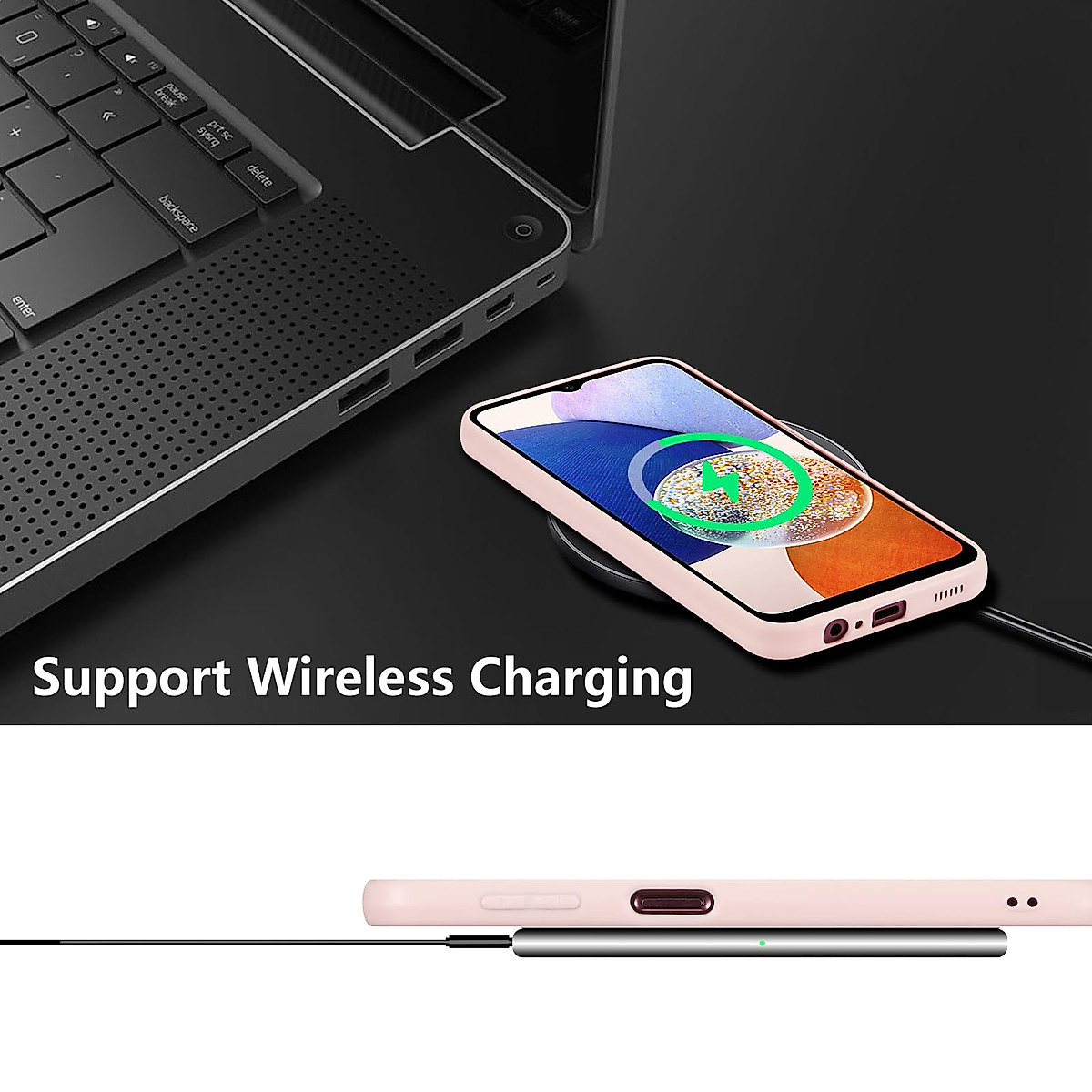 ZTOFERA Floral Case for Samsung Galaxy A34 5G,Clear Cute Flower Pattern Case for Girls Women,Flexible Silicone Protective Slim Shockproof Bumper Phone Cover for Samsung Galaxy A34 5G,Pink