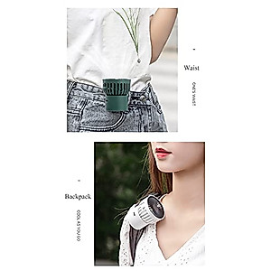 Amadething Portable Neck Fan, Desk Fan, Rechargeable Personal Small Fan, Mini Fan, Portable Neck Fan with 3 Wind Speeds (Black)