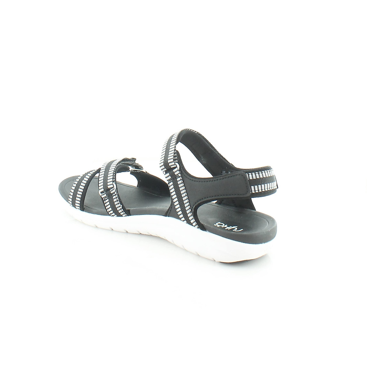 Ryka Savannah II White Wide Sandal Black in Size 11