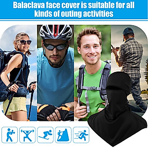 Yahenda 6 Pieces Cooling Balaclava Face Mask Men and Women Short and Long Neck Covers Helmet Hood Helmet Liner for Men Women Uv Sun Protection Outdoor Motorcycle Cycling Fishing Outdoor Sports Black